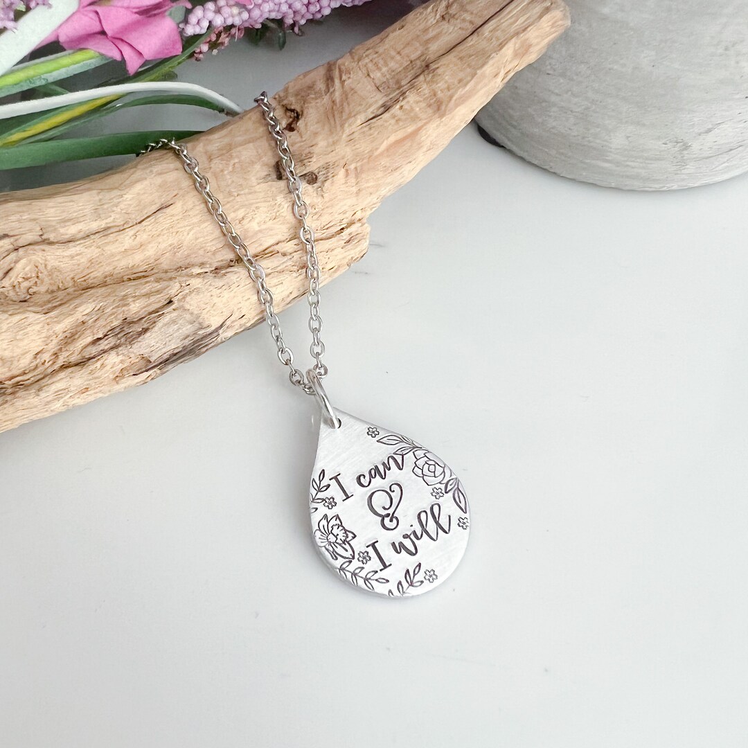 I Can and I Will Necklace—motivational Jewelry—inspirational Necklace ...
