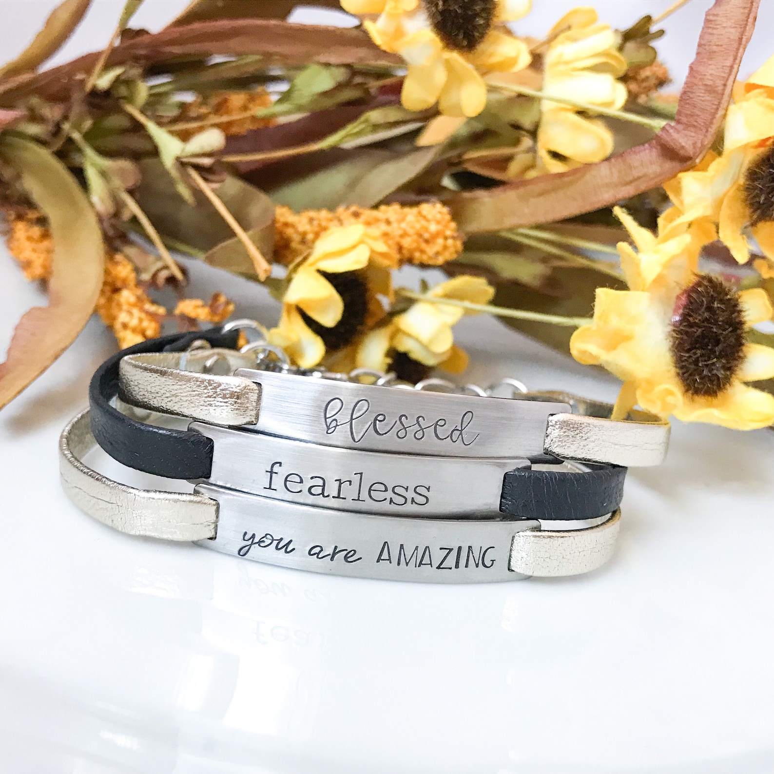 Word Braceletcustom Braceletmantra Braceletone Word | Etsy