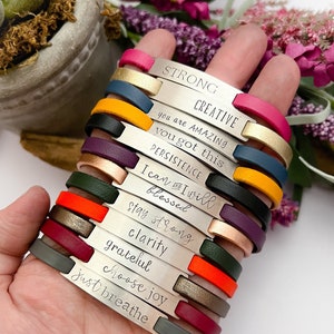 Word Bracelet—custom Bracelet—mantra Bracelet—one Word Bracelet—word of ...