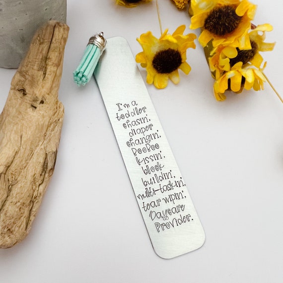 Daycare Provider Bookmarkpersonalized Teacher Giftdaycare - Etsy