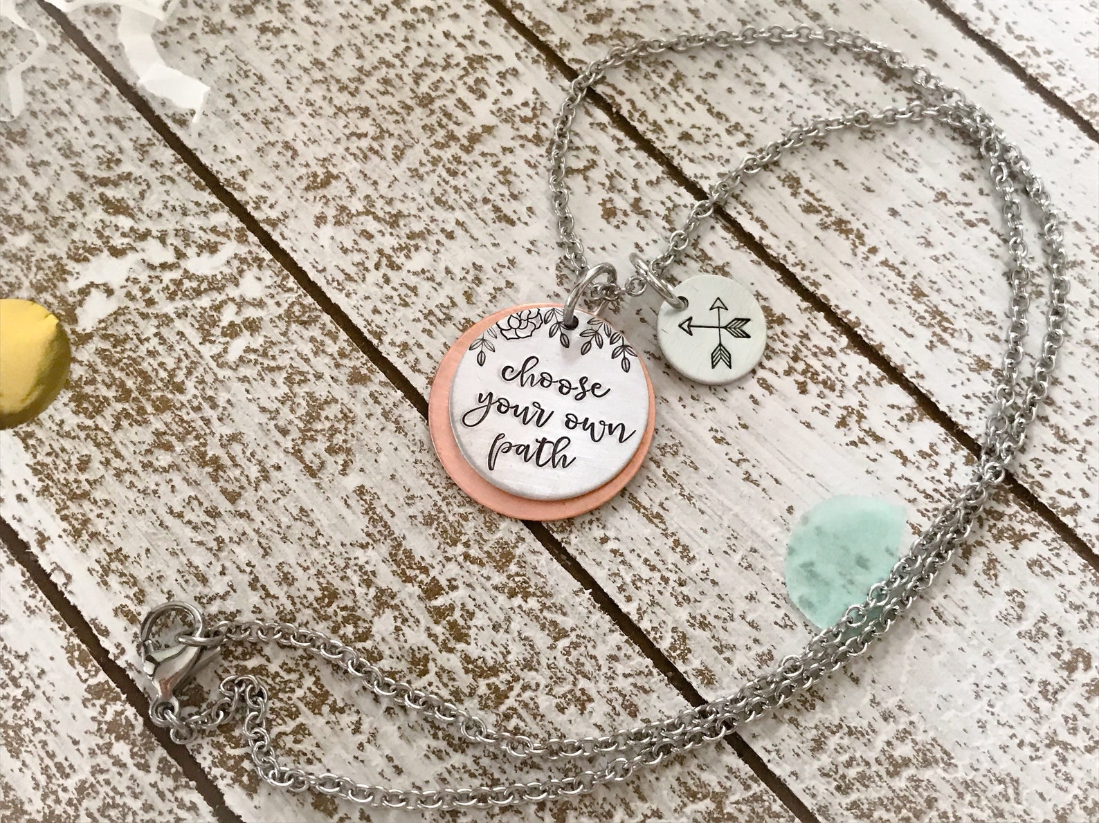 Choose your own path necklacestrong womaninspirational | Etsy
