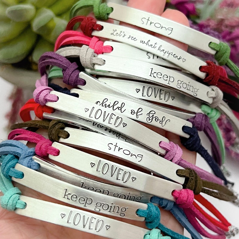 Custom Word Bracelet - Etsy
