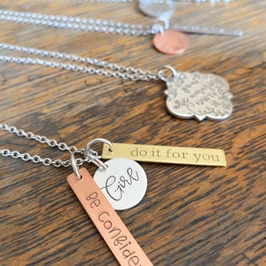 Courage Necklace--have Courage--word Necklace--courage Dear Heart ...
