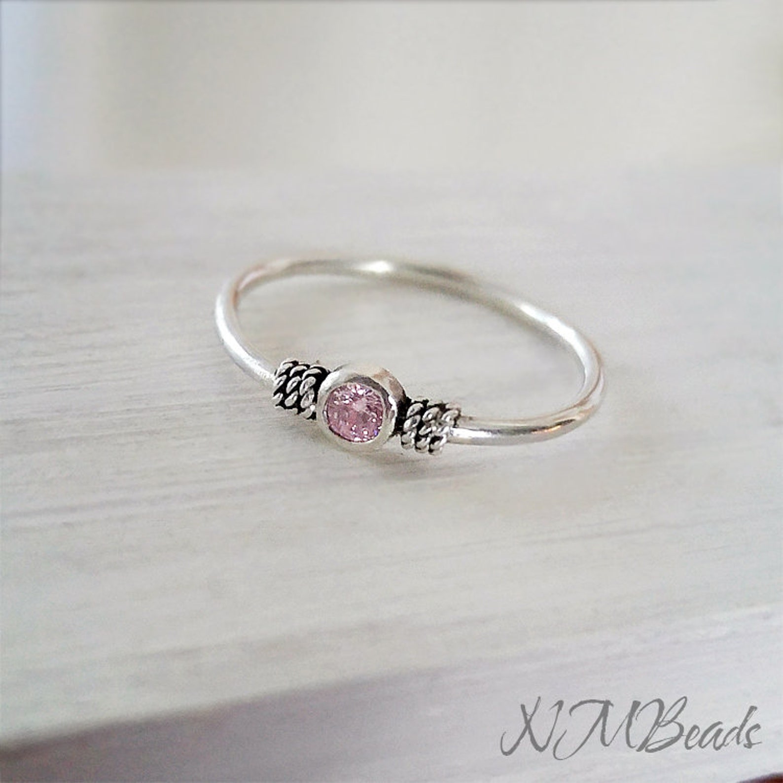 Personalized Children Ring, Birthstone Ring, Sterling Silver Ring ...