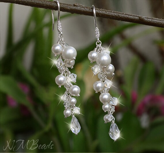 Sterling silver wedding earrings store