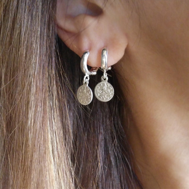 Coin Earrings - Etsy