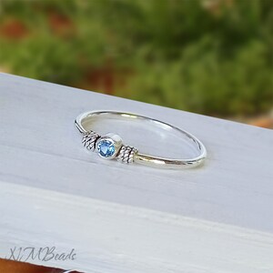 Personalized Children Ring, Birthstone Ring, Sterling Silver Ring ...