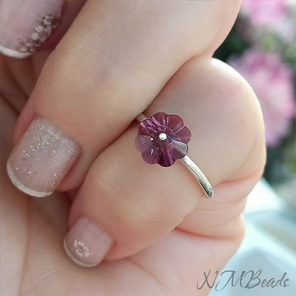 Personalized Children Ring, Birthstone Ring, Sterling Silver Ring ...