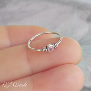 Personalized Children Ring, Birthstone Ring, Sterling Silver Ring ...