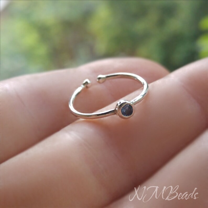 Tiny Birthstone Ring Adjustable Personalized Little Girls | Etsy