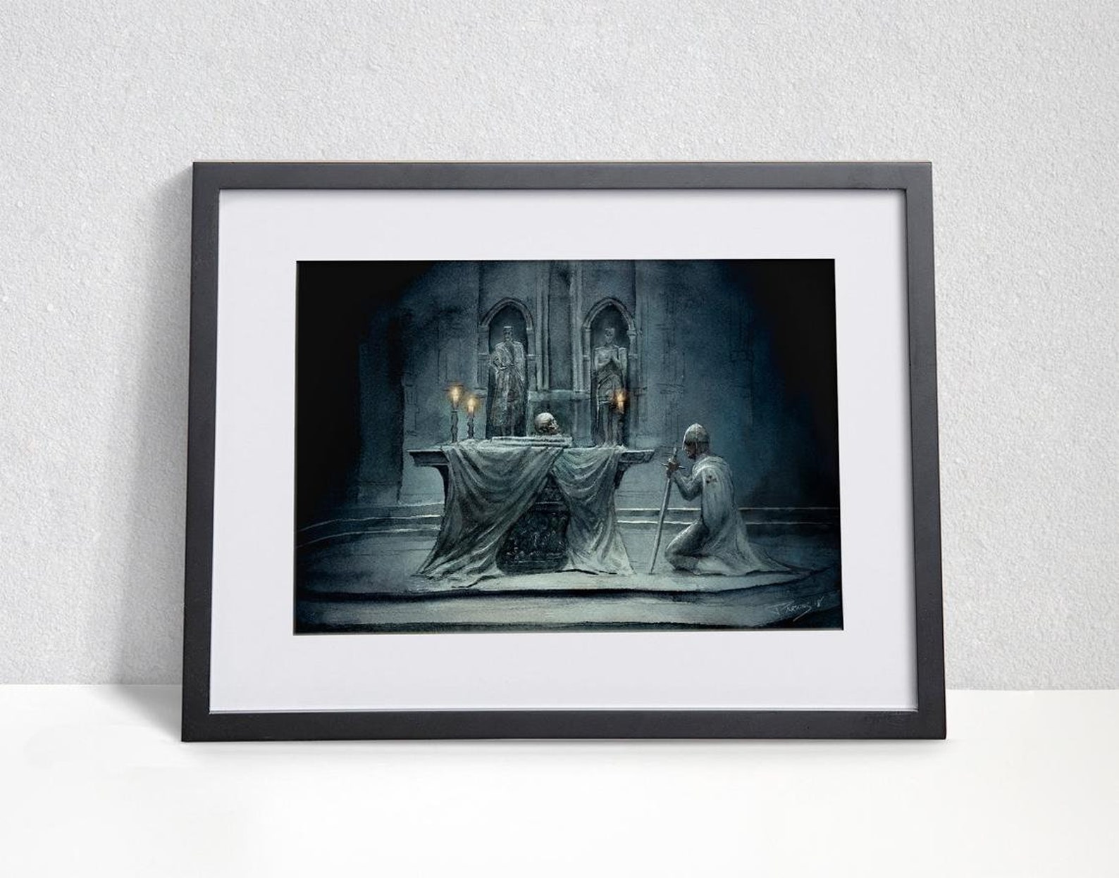 Knight Templar Painting, Praying to John the Baptist, Knights Templar ...