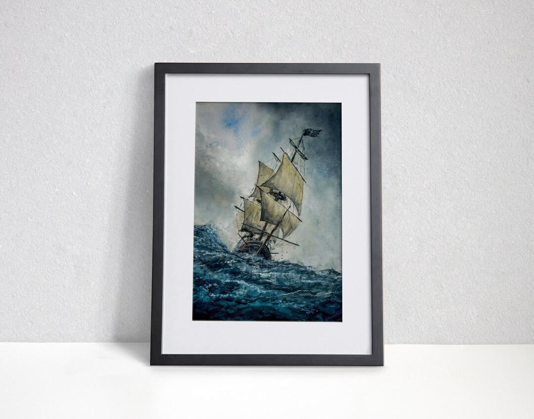 The "walrus" Pirate Ship Painting, Captain Flint Pirate Ship, Black ...