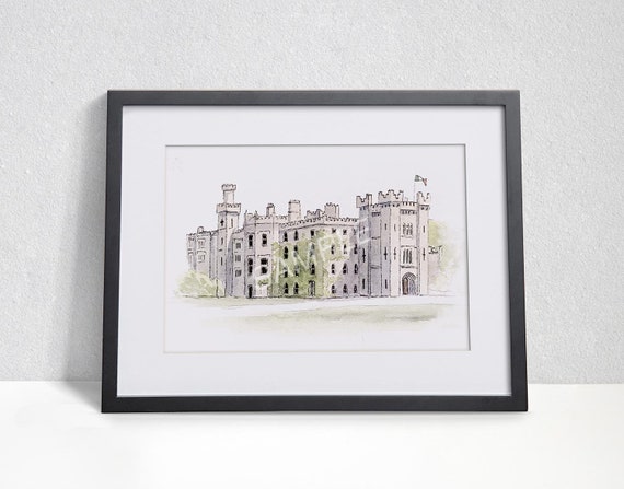 Cabra Castle Original Art Print by Paperbark Stationery | Etsy
