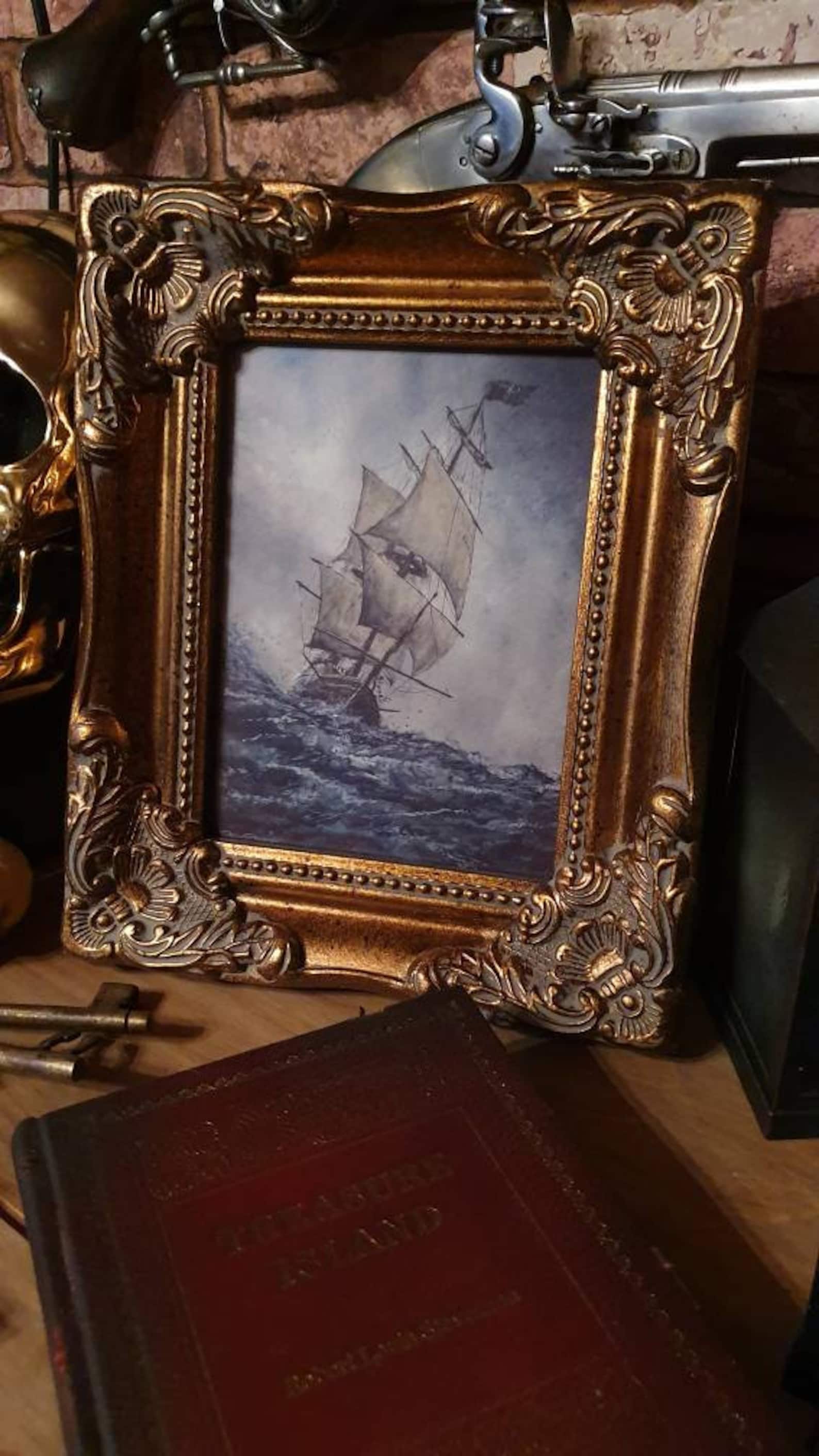 The "walrus" Pirate Ship Painting, Captain Flint Pirate Ship, Black ...