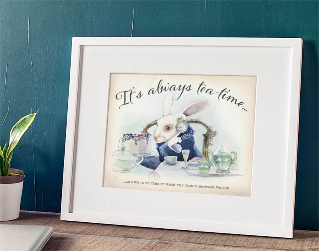 Alice in Wonderland Art, It's Alway's Time for Tea Painting Tim Burton ...