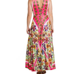 1970S White & Neon Pink Polyester Psychedelic Print Dress - Etsy