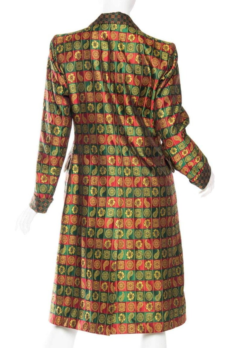 1980S YVES SAINT LAURENT Indian Silk Brocade Coat - Etsy