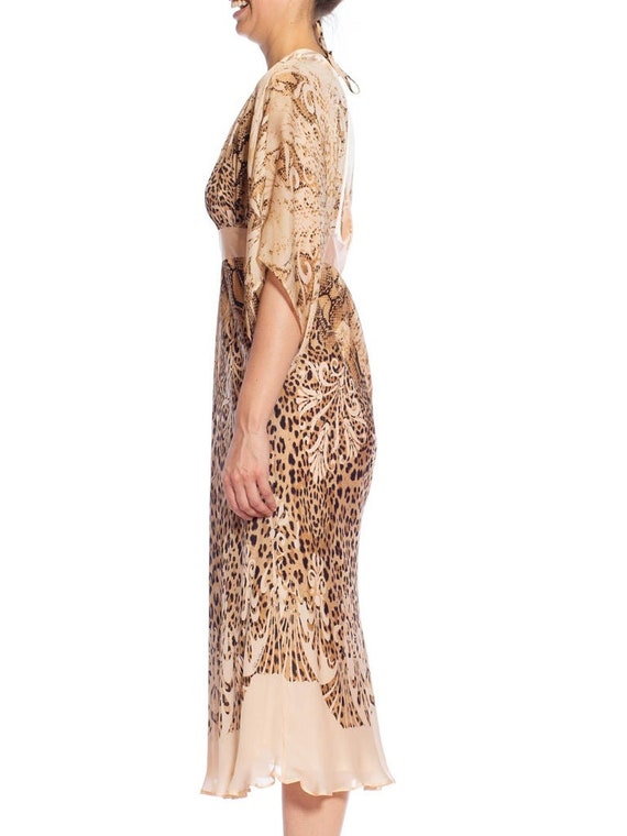 2000S ROBERTO CAVALLI Leopard Print Silk Kaftan Style… - Gem