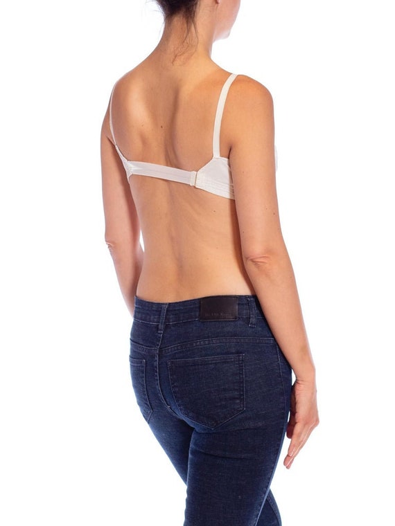 1950s White Cotton Bullet Bra Gem