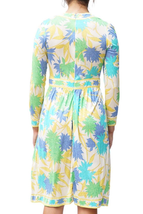 1960S PUCCI Yellow Floral Print Silk Jersey AS IS Lo… - Gem