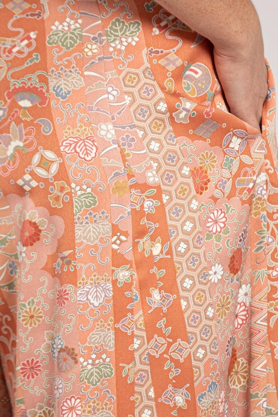 MORPHEW COLLECTION Copper Coral Japanese Kimono Silk … - Gem