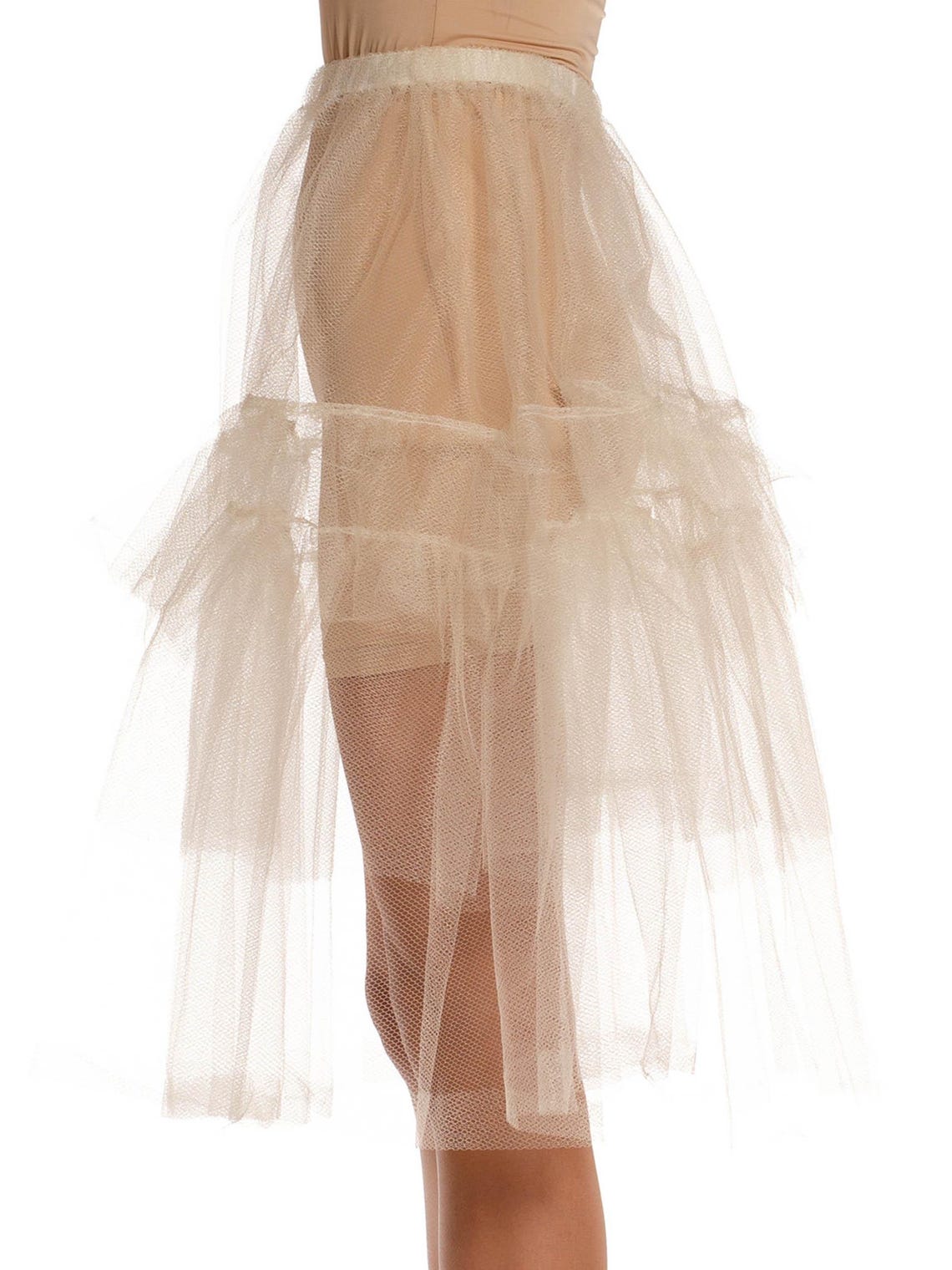 1980S White Tulle Tiered Tutu Skirt With Elastic Waistband - Etsy
