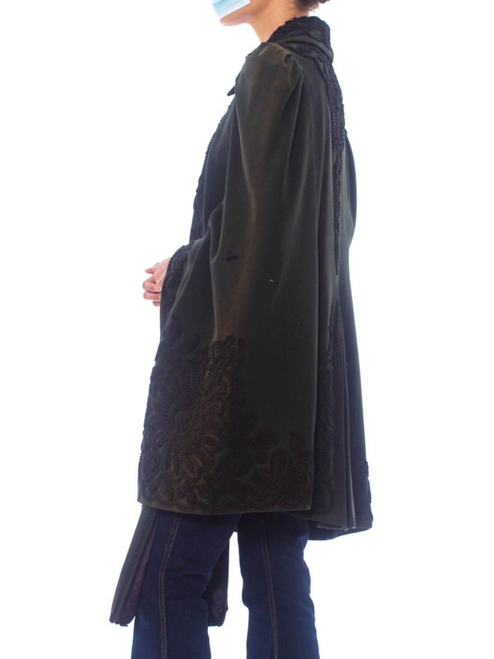 Victorian Dark Green Wool 1880S 1890S Dolman Cape With Soutache ...