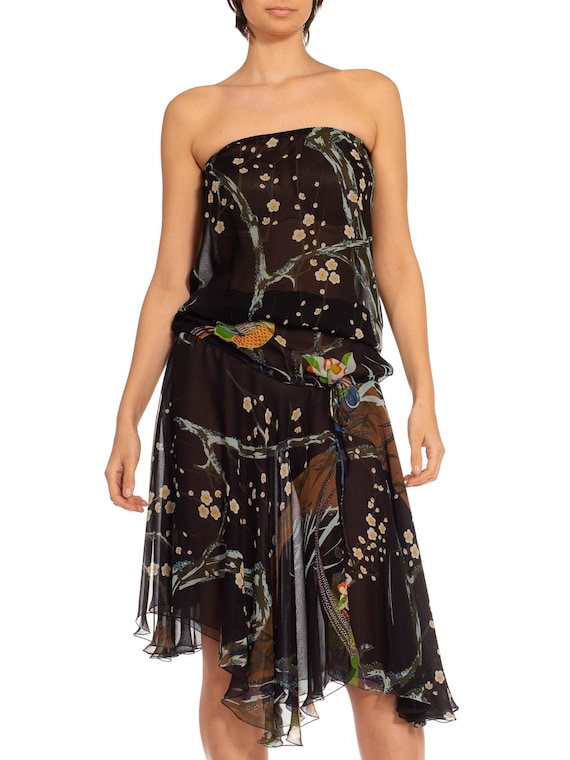 1990S Stephen Burrows Henri Bendel Black Polyester Ch… - Gem