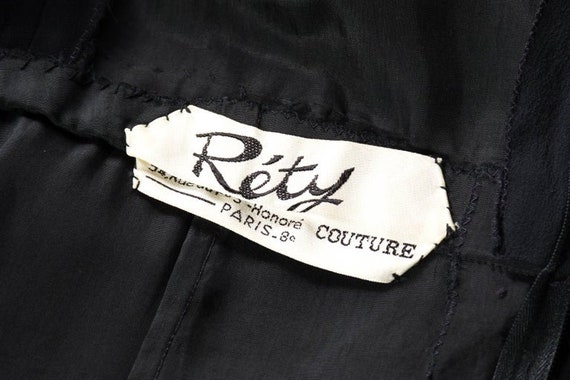 1970S Rety Of Paris Black Haute Couture Silk Chiffon … - Gem