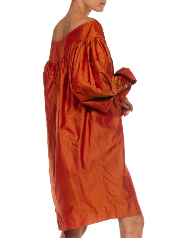 1980S Norbury And Osuna Orange Iridescent Silk Taffet… - Gem