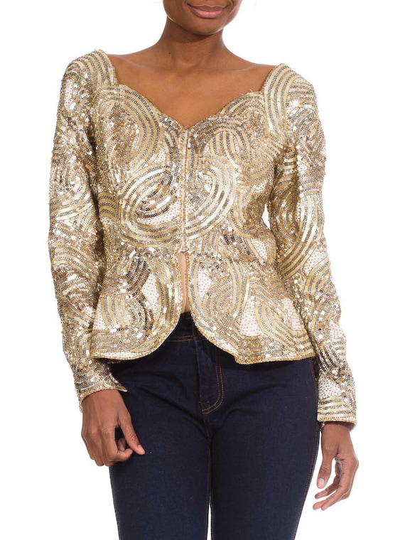 1980S Silver & Gold Beaded dynasty Style Long | Etsy