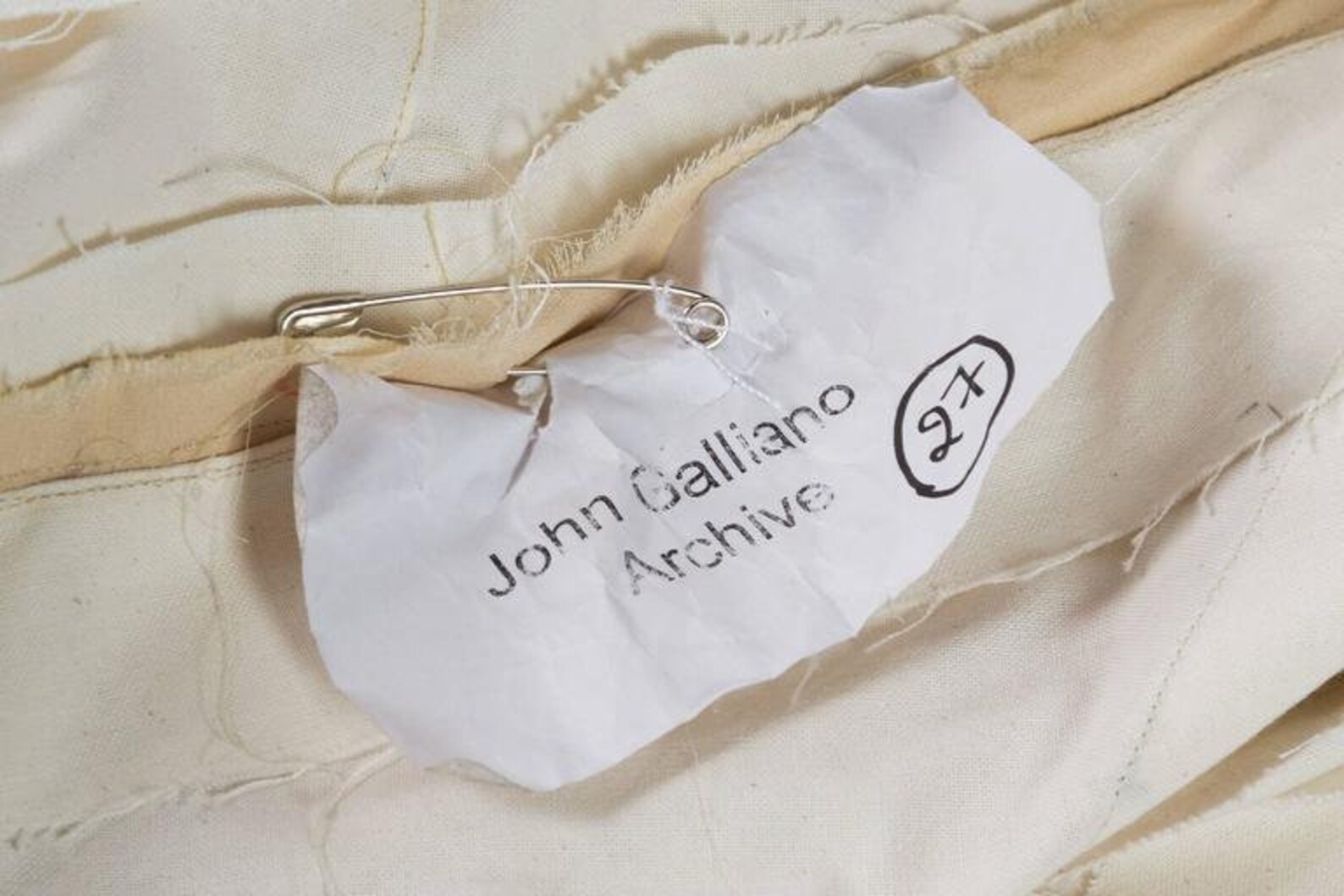 2000S JOHN GALLIANO Working Muslin Sample Skirt From Galliano's Archive ...