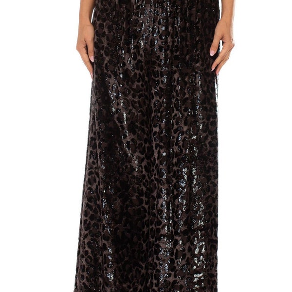 Velvet Leopard Print Pants - Etsy