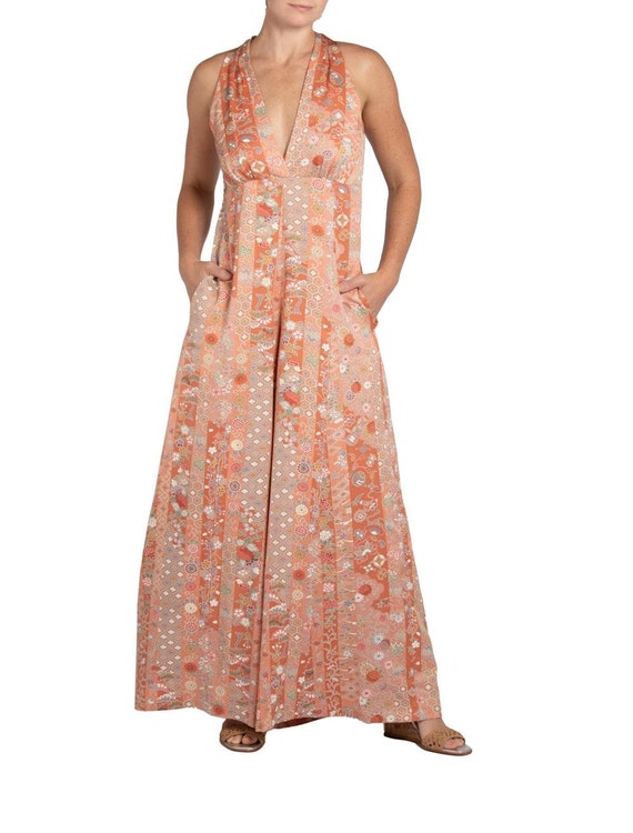 MORPHEW COLLECTION Copper Coral Japanese Kimono Silk … - Gem