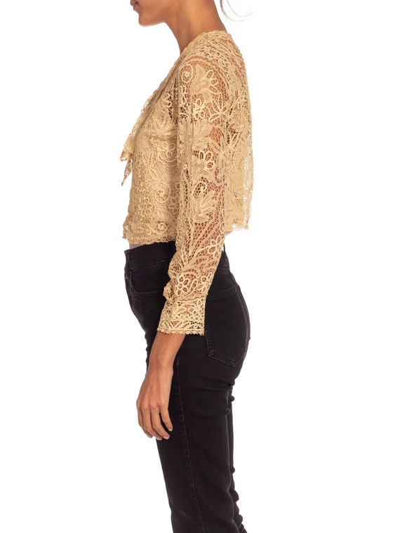Victorian Cream Battenberg Lace Top With Long Sleeves… - Gem