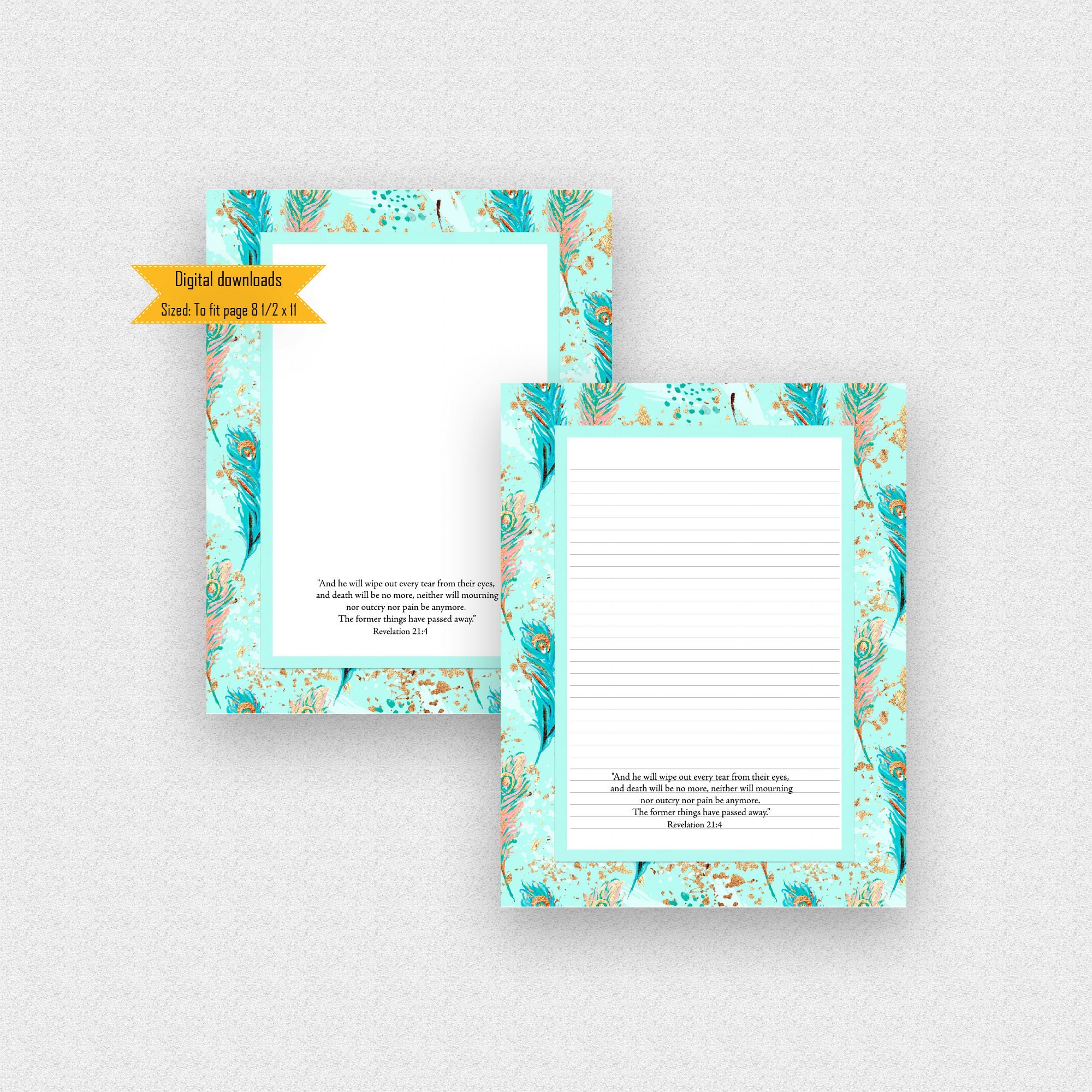 JW Letter Writing Paper, Digital Download, Stationery - Etsy