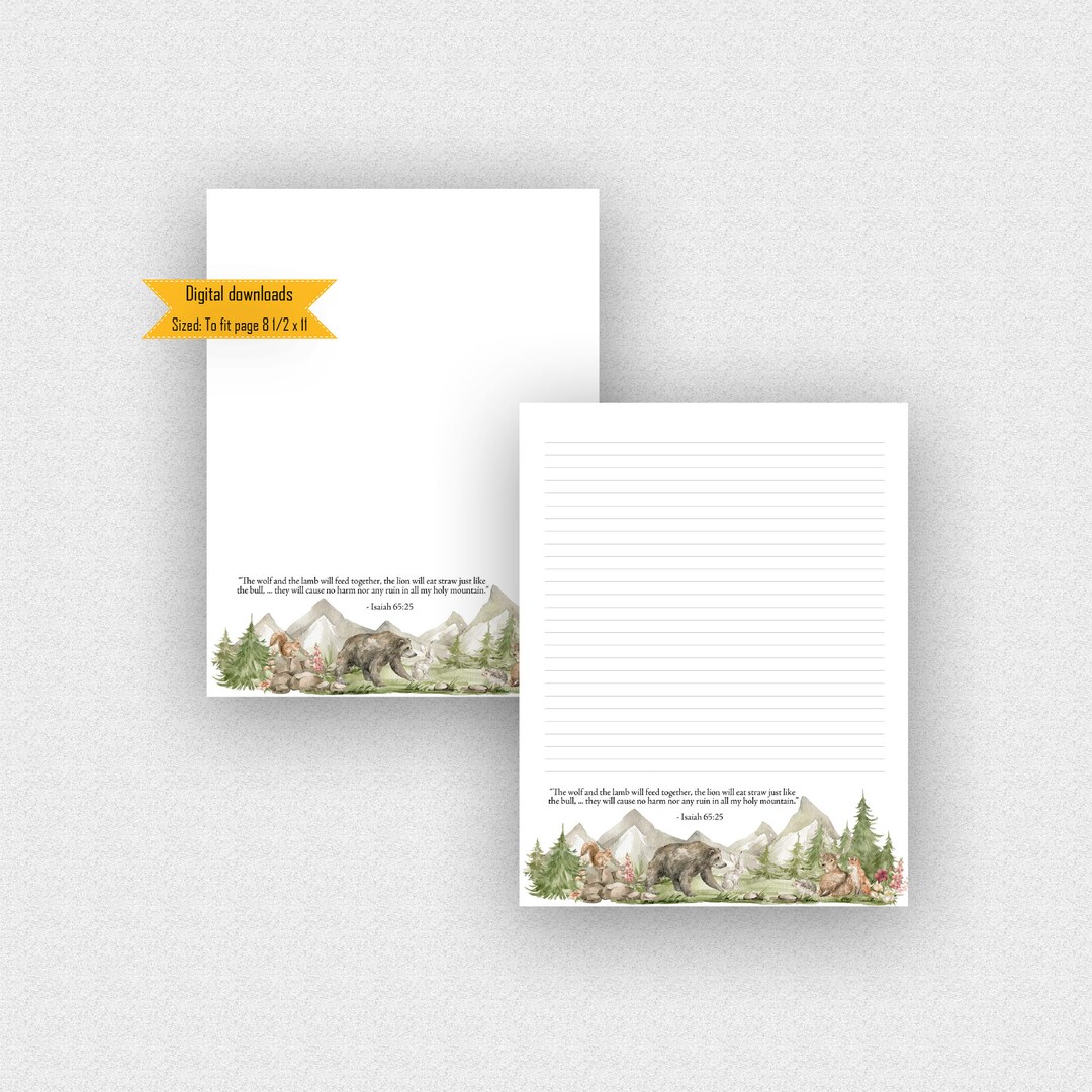 NEW**JW Letter Writing Paper, Instant Digital Download - Etsy