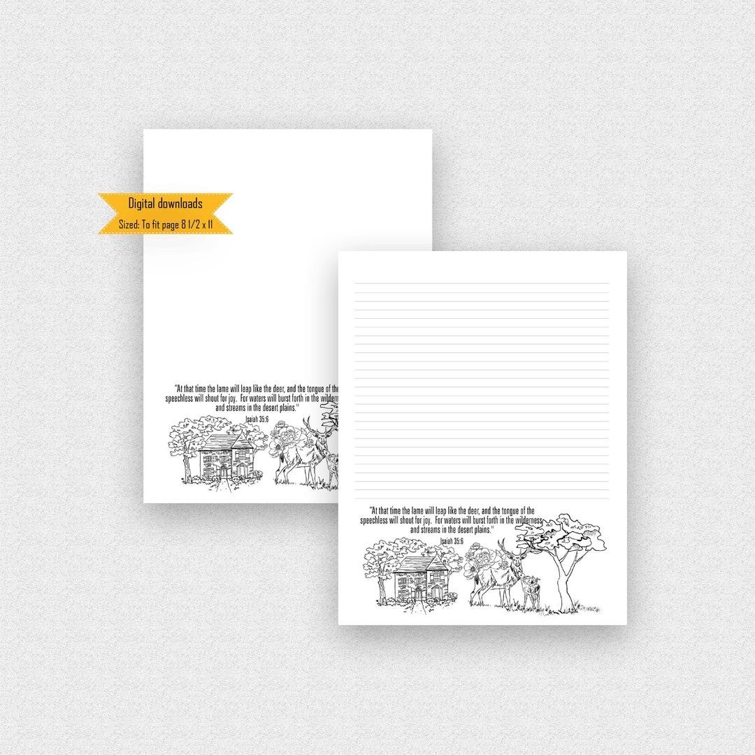 JW Letter Writing for Kids, Instant Download, Floral Stationery - Etsy