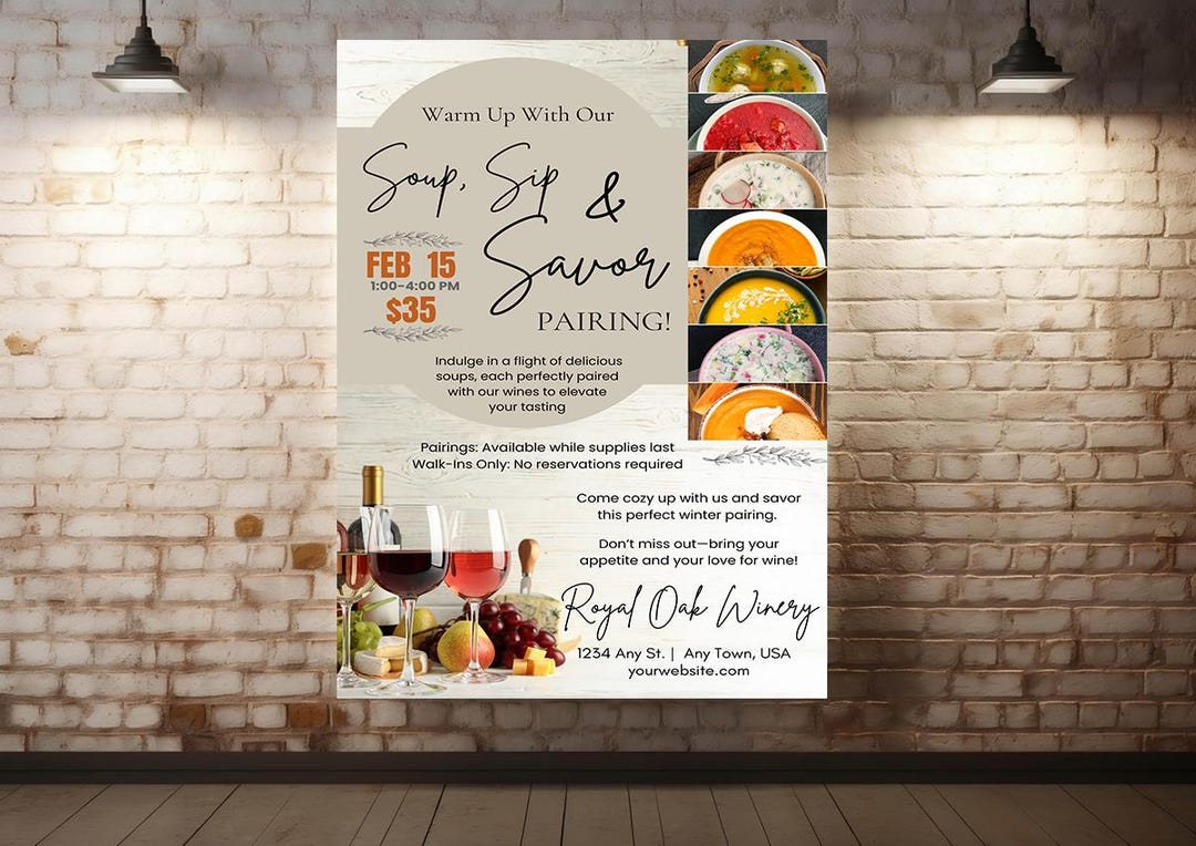 Wine Tasting Event Flyer, Postcard, Poster - Editable Canva Template ...