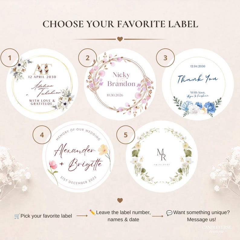 Personalized Wedding Guest Favors, Custom Soy Candle Favors, Handmade ...