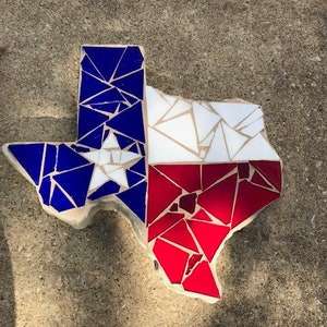 Texas Shaped Stepping Stone With Texas ATM Aggie Mosaic Top! - Etsy