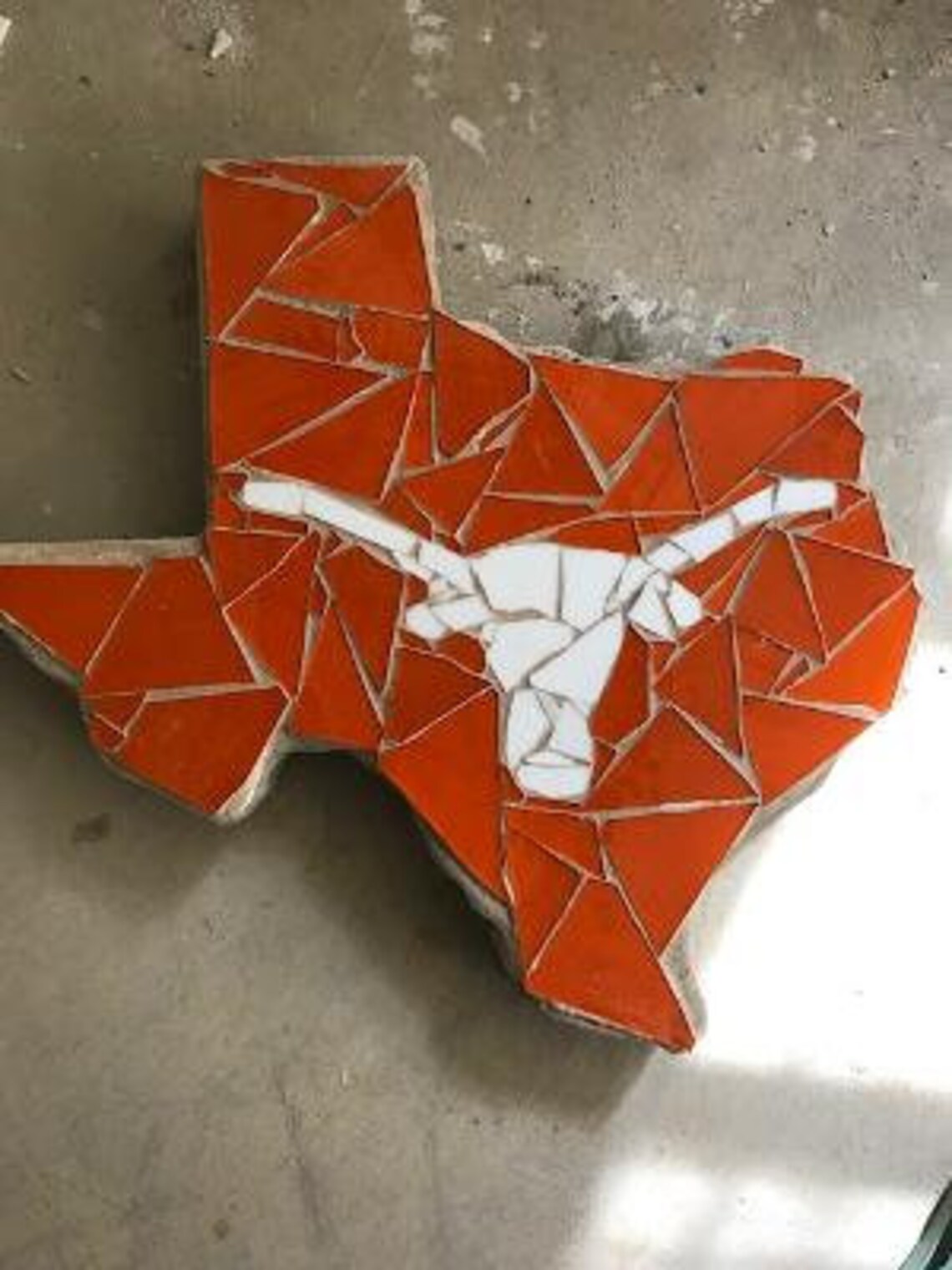 Texas Shaped Stepping Stone With Texas ATM Aggie Mosaic Top! - Etsy