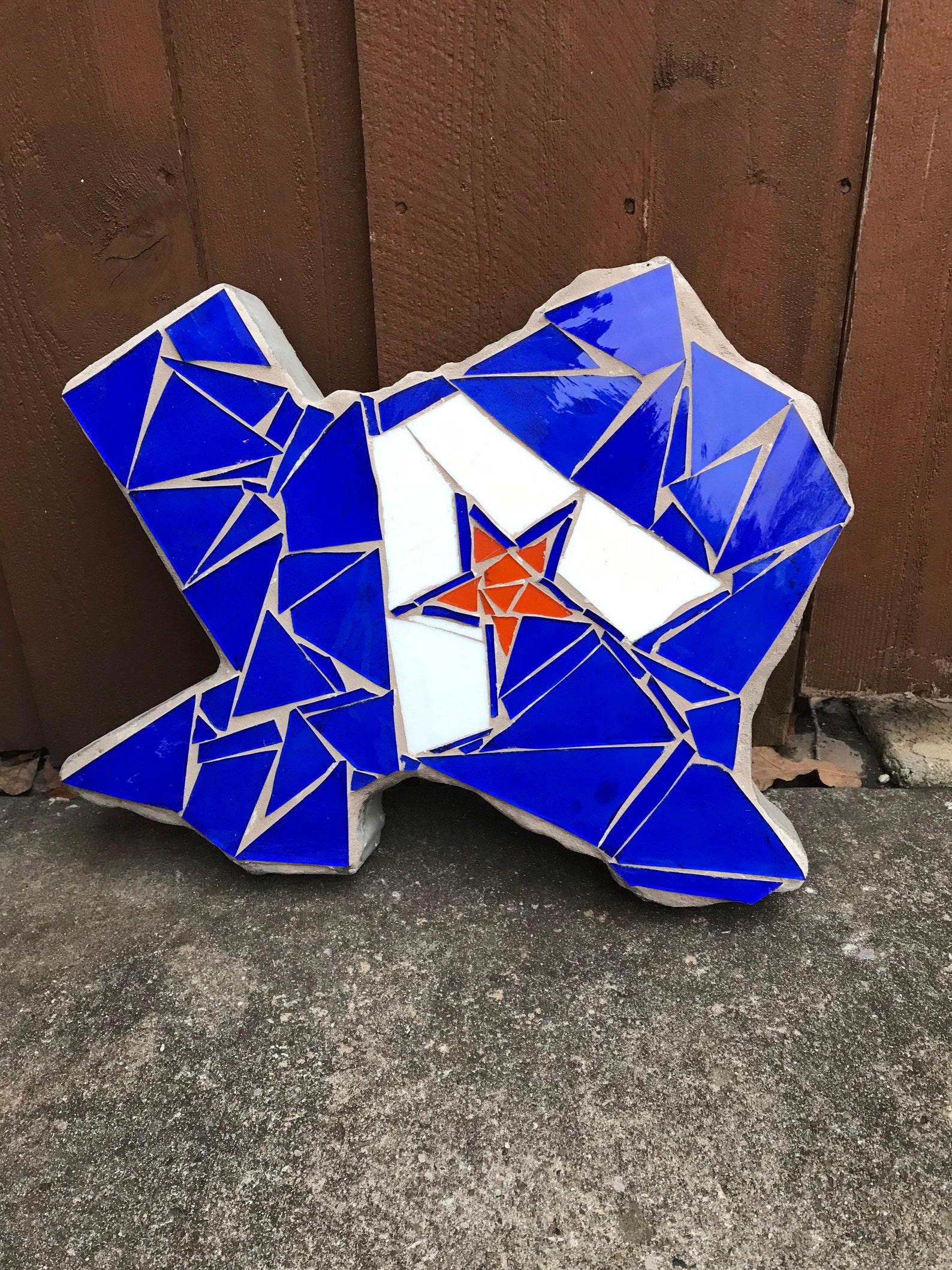 Texas Flag Stepping Stone With Mosaic Top - Etsy