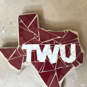 Texas Flag Stepping Stone With Mosaic Top! - Etsy