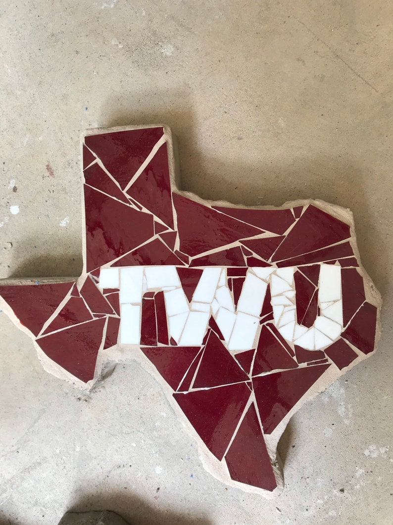 Texas Flag Stepping Stone With Mosaic Top - Etsy