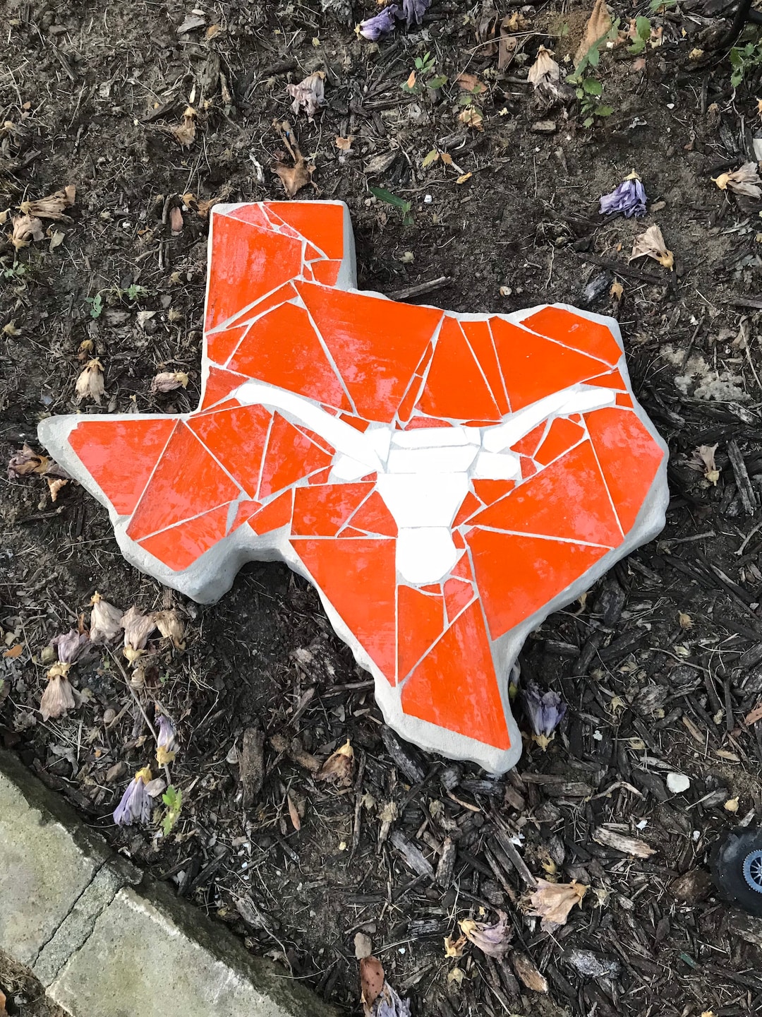 University of Texas Longhorn Stepping Stone With Mosaic Top - Etsy