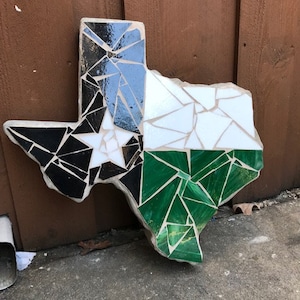 Texas Shaped Stepping Stone With Texas ATM Aggie Mosaic Top! - Etsy
