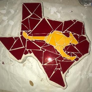 Texas Flag Stepping Stone With Mosaic Top! - Etsy