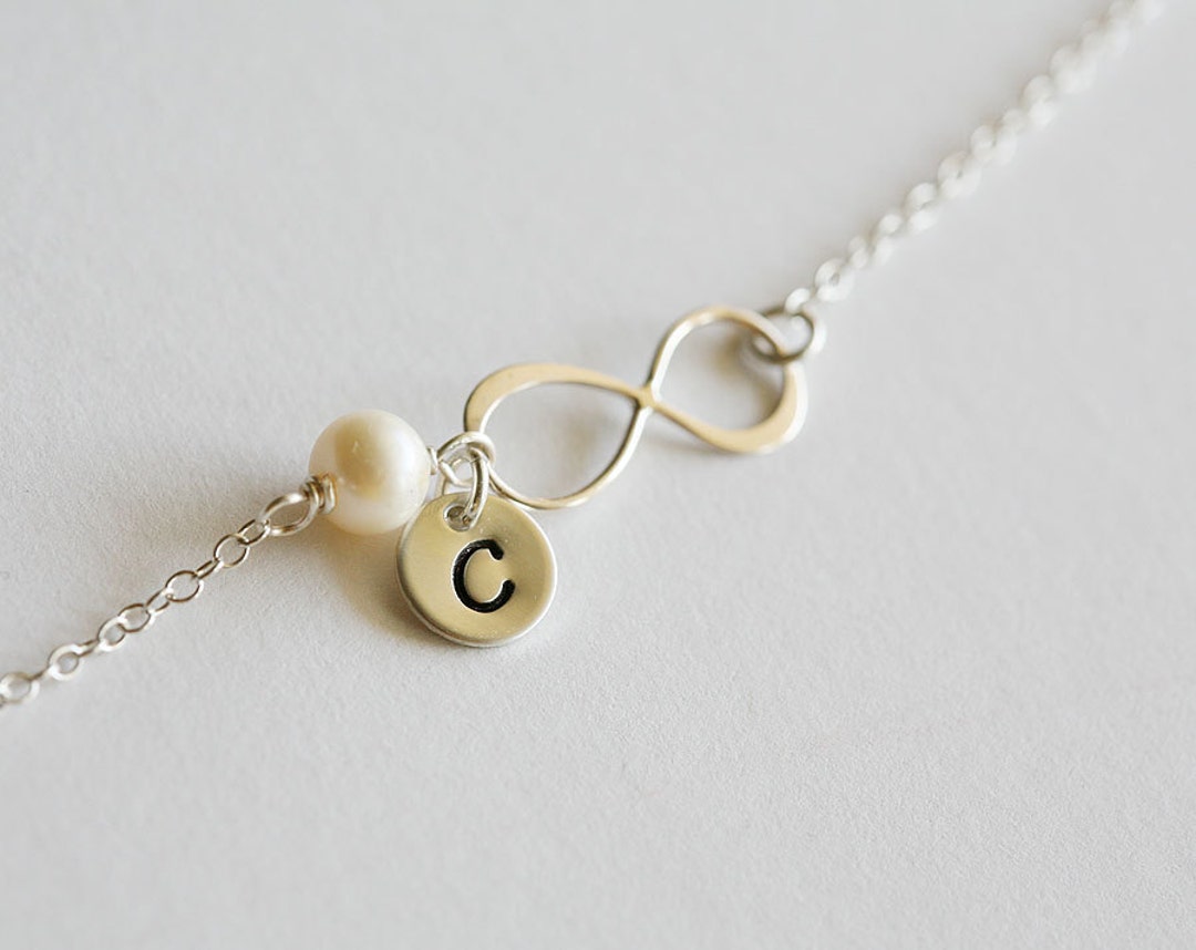 Infinity Initial Bracelet,monogram Initial Bracelet,infinity Bracelet ...