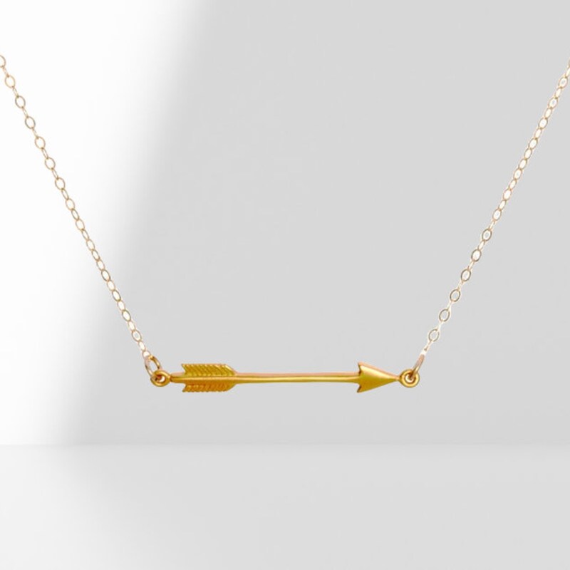 Gold Arrow Necklace - Etsy